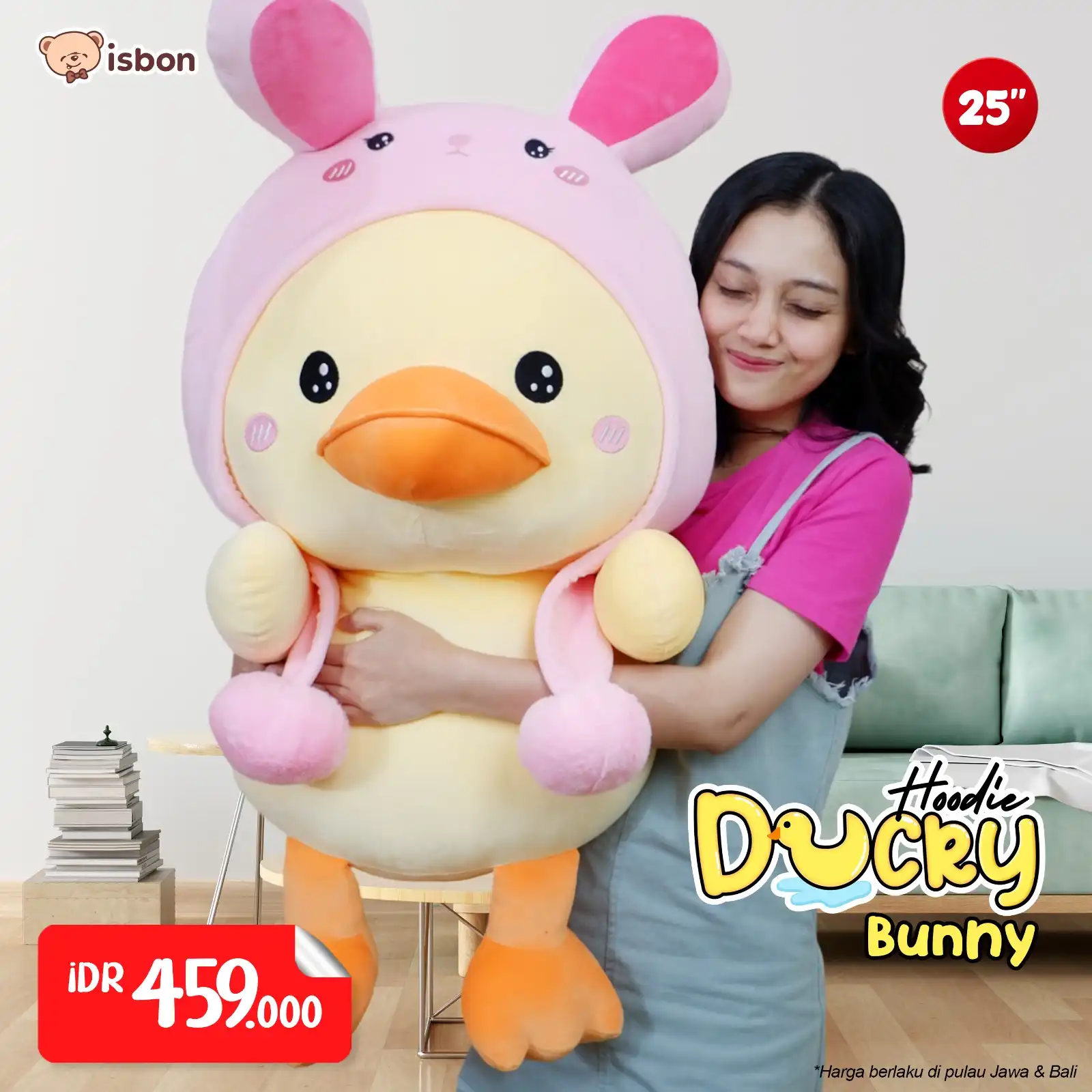 ISTANA BONEKA Bebek With Hoodie Ducky Jumbo 25inch Premium
